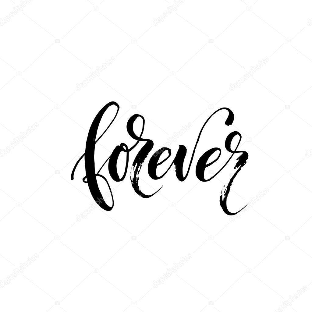 Forever card. Hand drawn Stock Vector Image by ©gevko93 #112301328