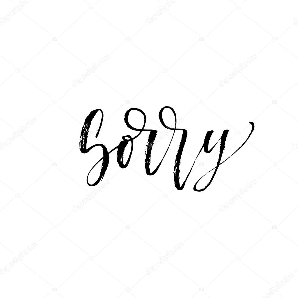 Sorry phrase. Greeting vector lettering. Stock Vector Image by ©gevko93 ...