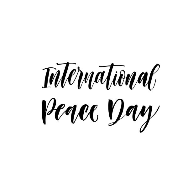 International Peace of day lettering — Stock Vector © gevko93 #123203352