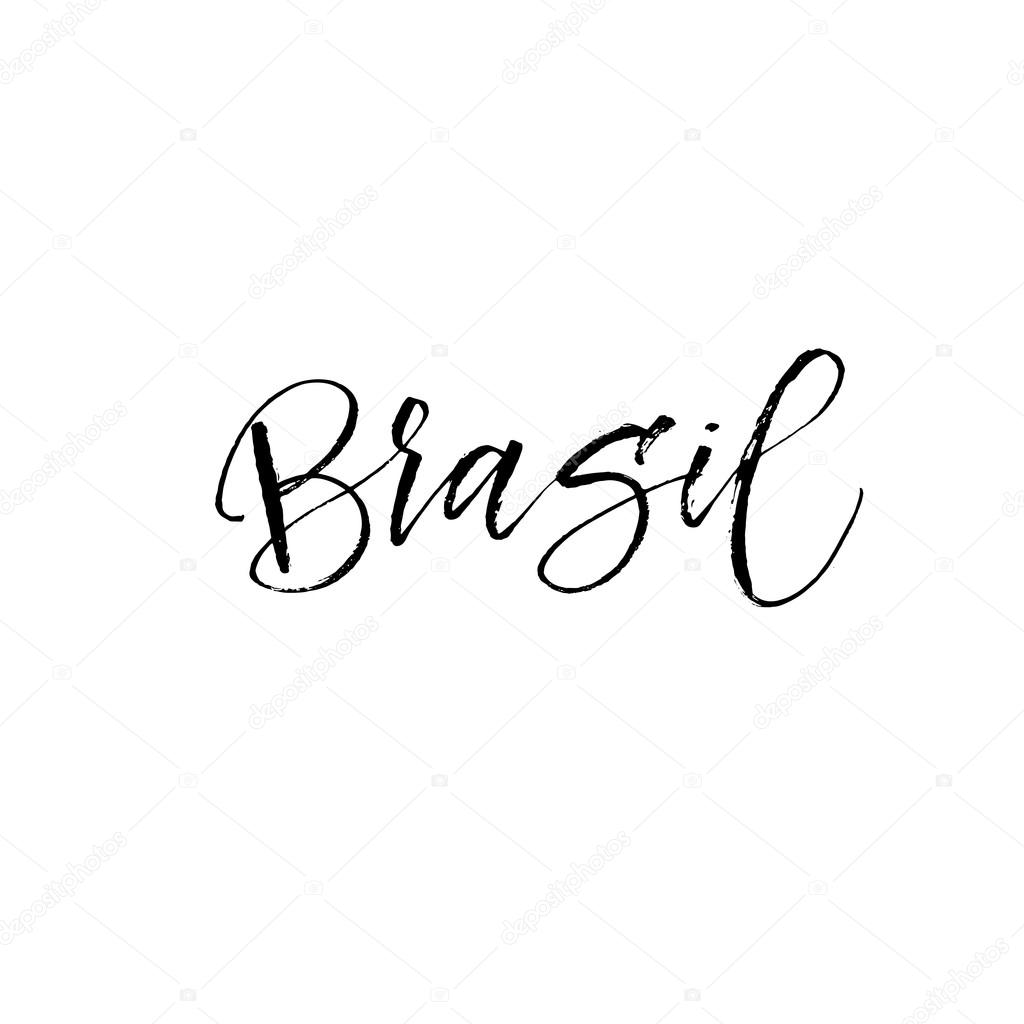Brasil calligraphy card Stock Vector by ©gevko93 123200900