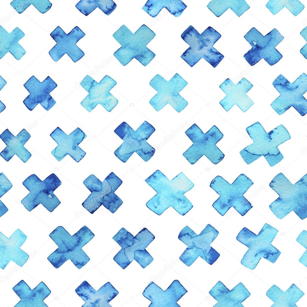 Watercolor crosses | Seamless pattern with watercolor crosses. — Stock ... Watercolor crosses | Seamless pattern with watercolor crosses. — Stock ...