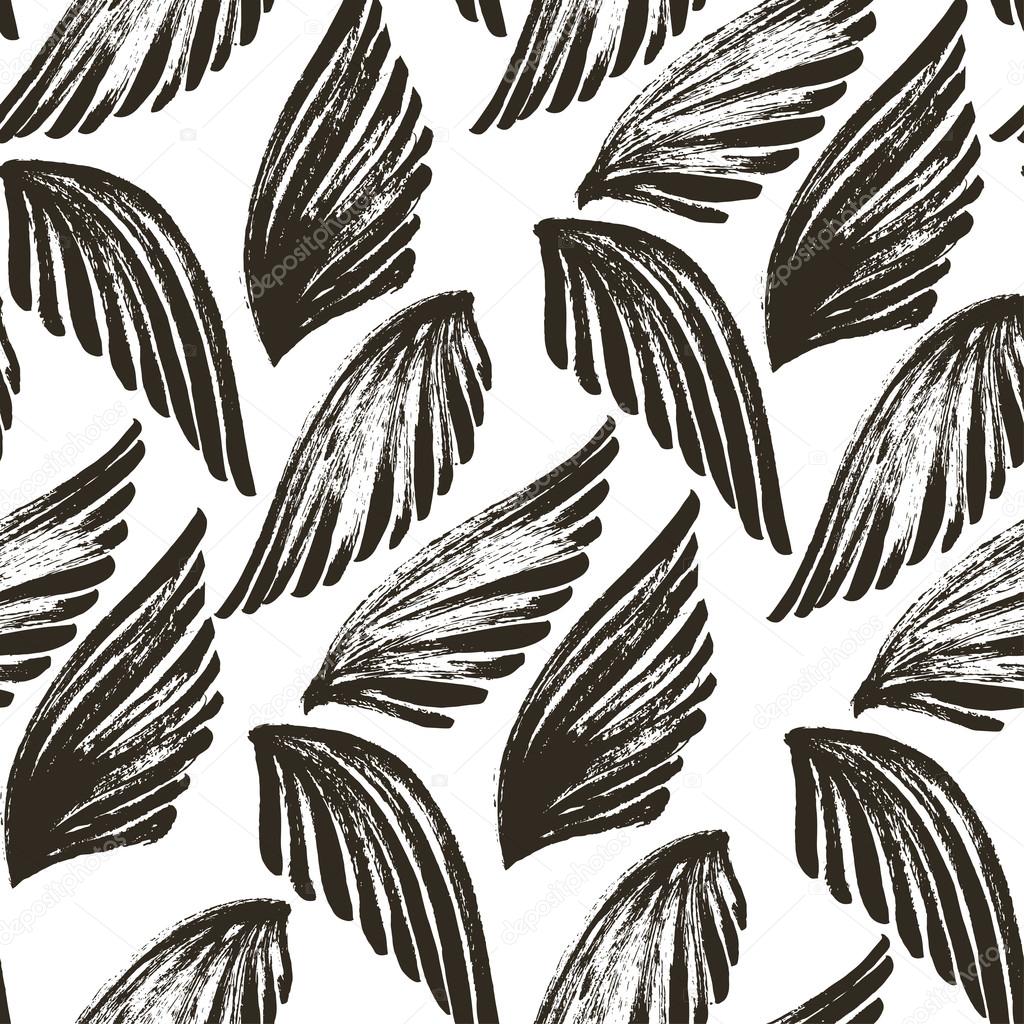 Pattern with ink wings Stock Vector Image by ©gevko93 #97800242