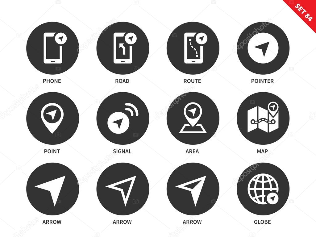 Navigator icons on white background Stock Vector by ©tkacchuk #111148516