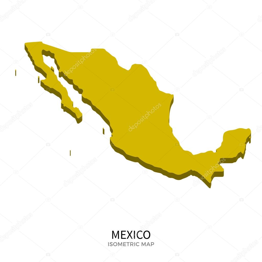 Isometric map of Mexico detailed vector illustration Stock Vector by ...