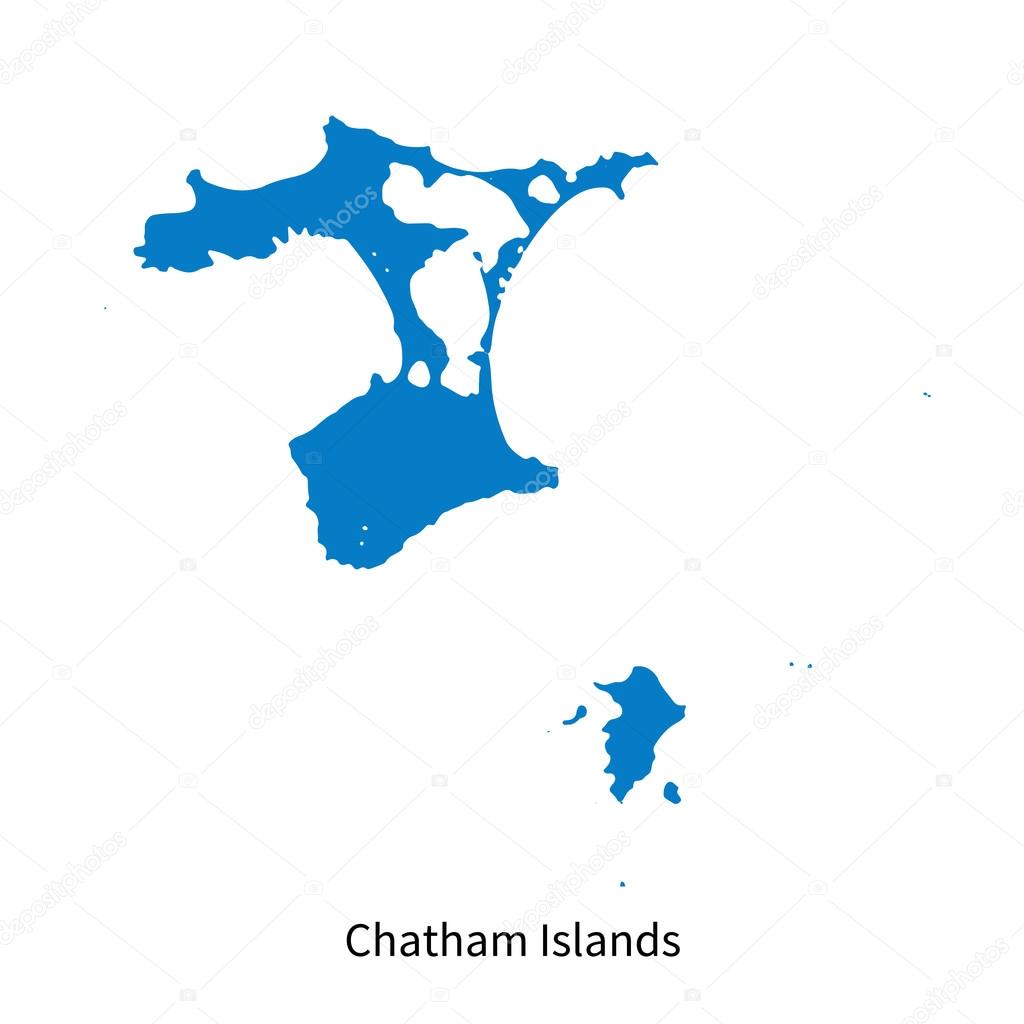 Detailed vector map of Chatham Islands Stock Vector by ©tkacchuk 52557093