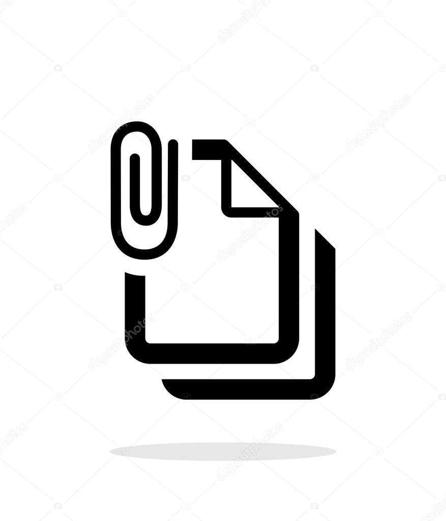 Attached files icon on white background. Stock Vector Image by ...