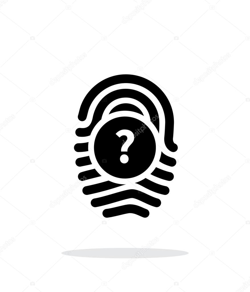 Question mark, FAQ sign. Fingerprint icon on white background. Stock ...