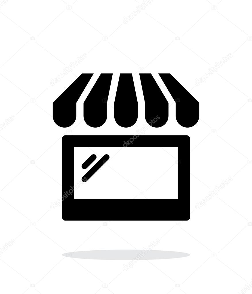 Storefront shop glass case icon on white background. Stock Vector Image ...