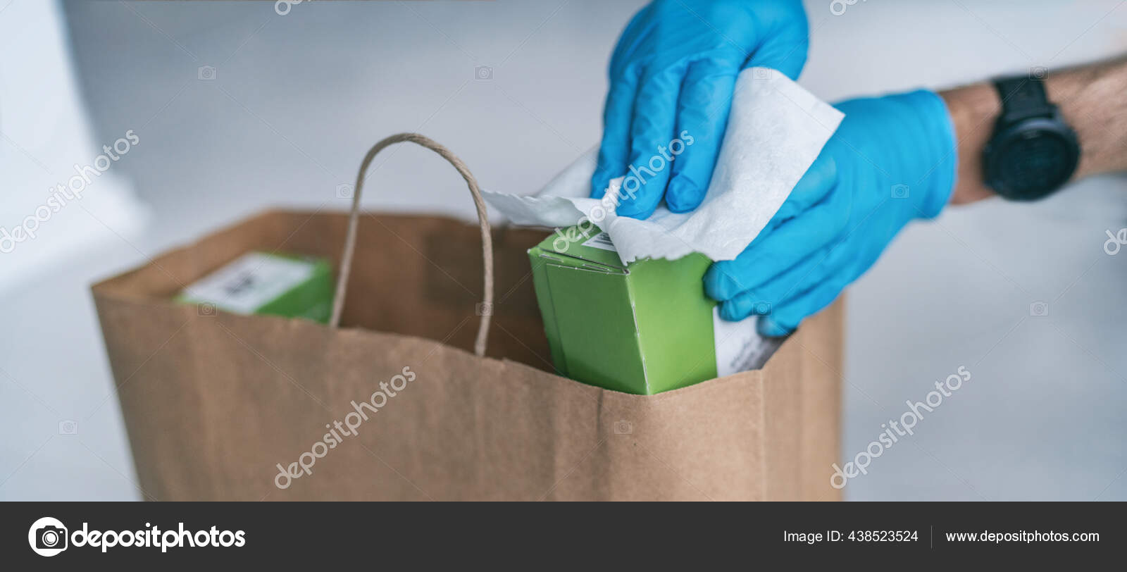 Coronavirus wiping down grocery packages after receiving home delivery ...