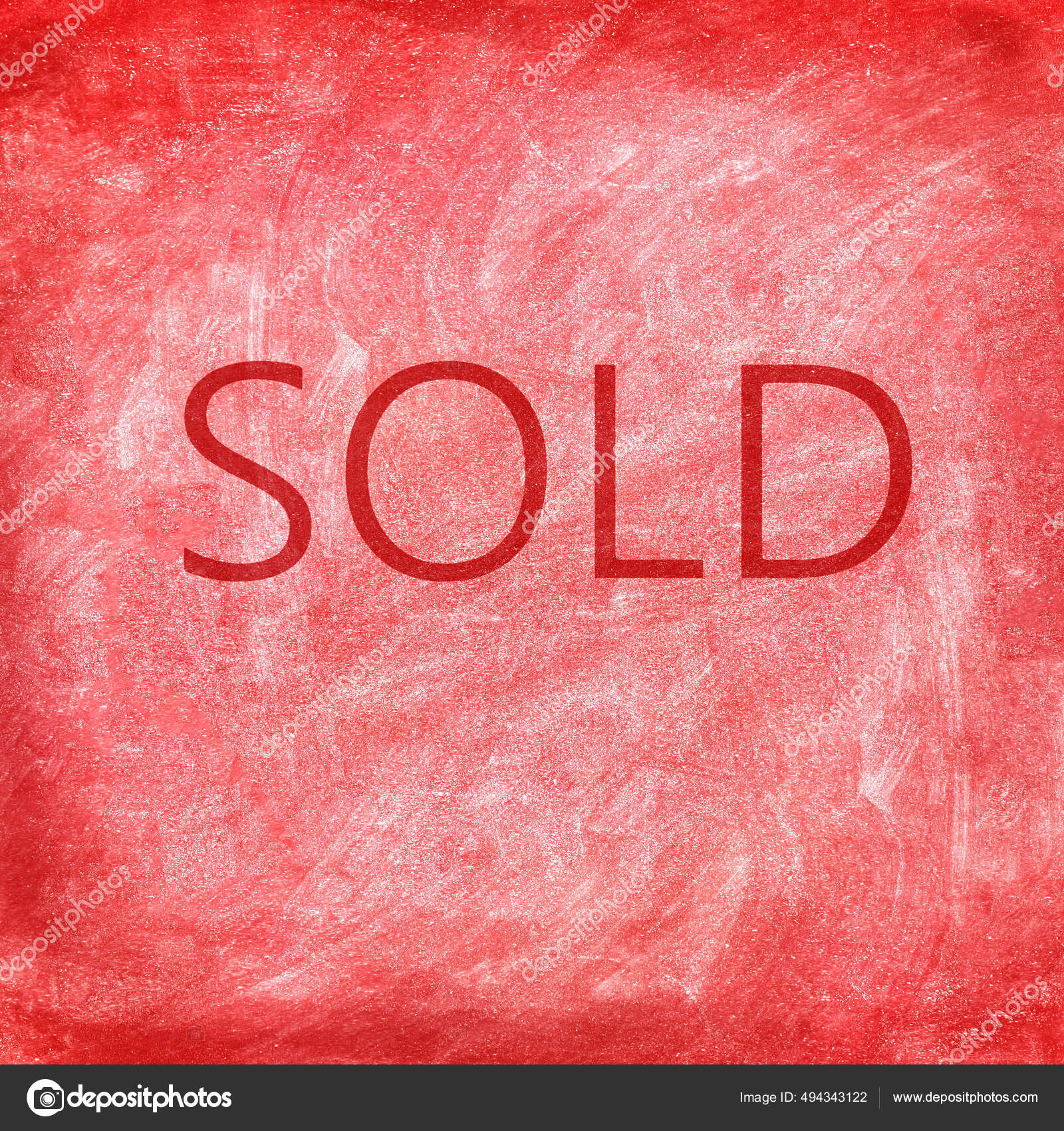 Sold Red Sign Board for Real estate selling house or painting art ...