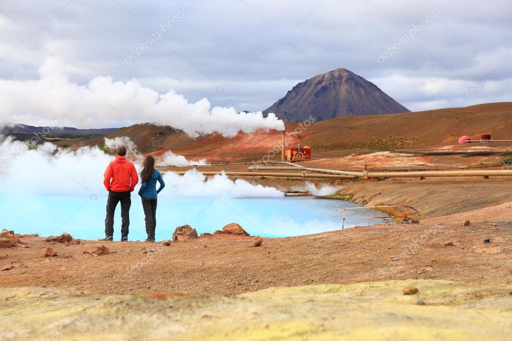 People by geothermal power plant Stock Photo by ©Maridav 62143287