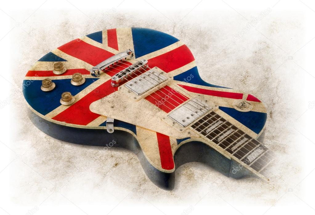 Vintage british guitar Stock Photo by ©estudiosaavedra 68390941
