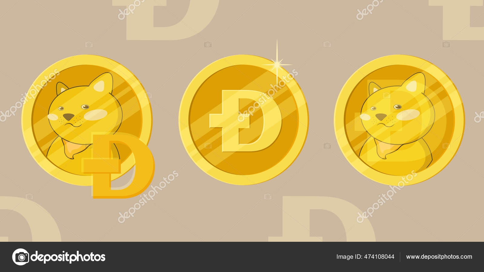 Dogecoin DOGE vector Vector de stock #474108044 de ©ellysonn