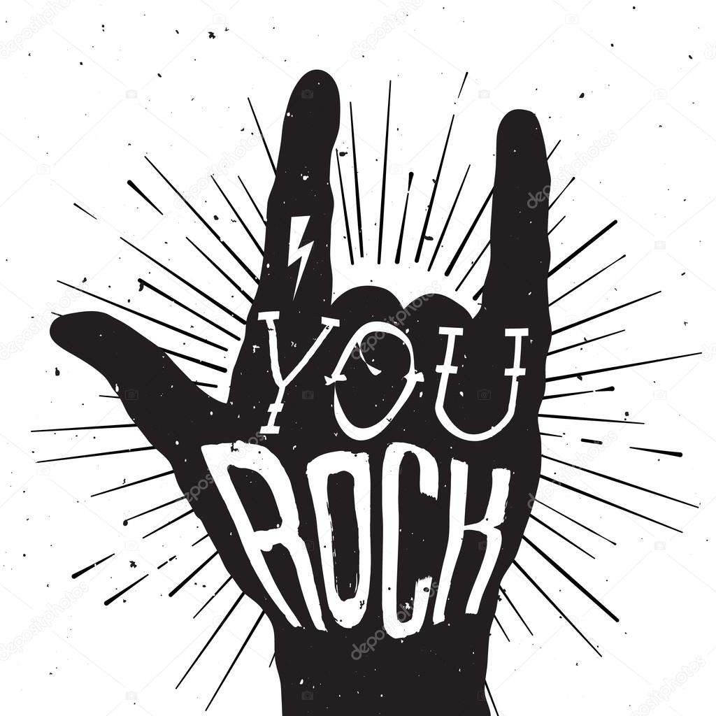 Rock Hand Sign Vector