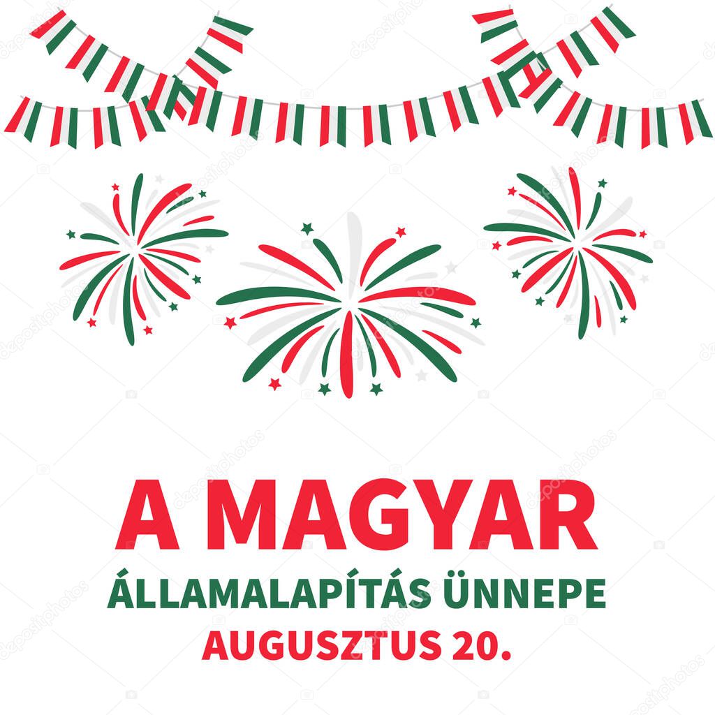 Letras del Día de la Fundación Estatal de Hungría en húngaro. Fiesta ...