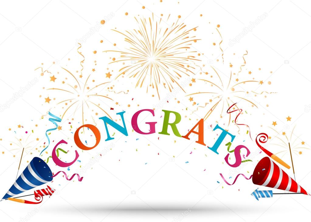 Congratulations celebration with firework — Stock Vector © bejotrus ...