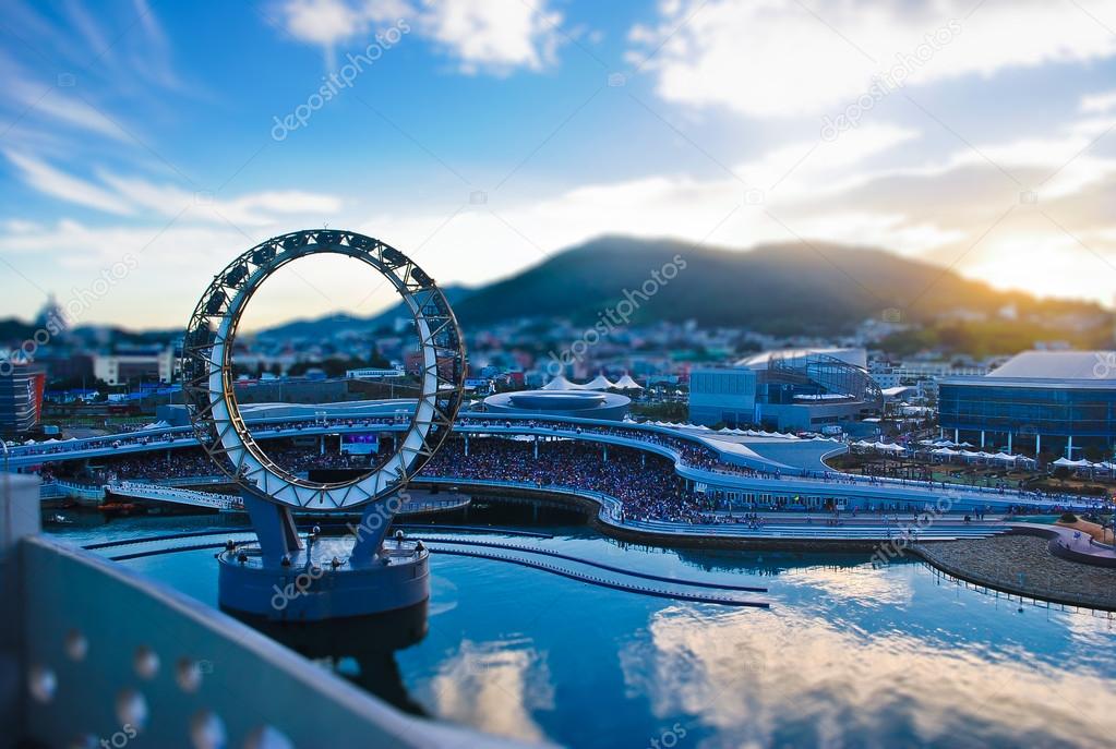 EXPO 2012 Yeosu, South Korea. International exhibition near the sea ...