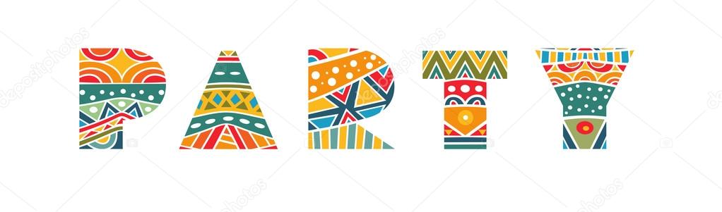 Party Ornate Lettering Stock Vector Image by ©KsanasK #115124168