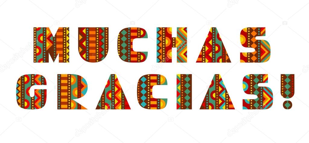 Muchas Gracias Ornate Lettering Stock Vector Image by ©KsanasK #115124356