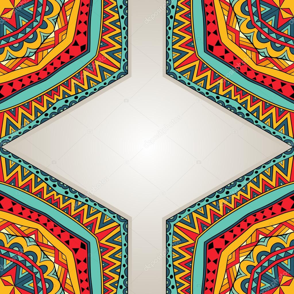 Bright Ethnic Frame Stock Vector Image by ©KsanasK #55394027