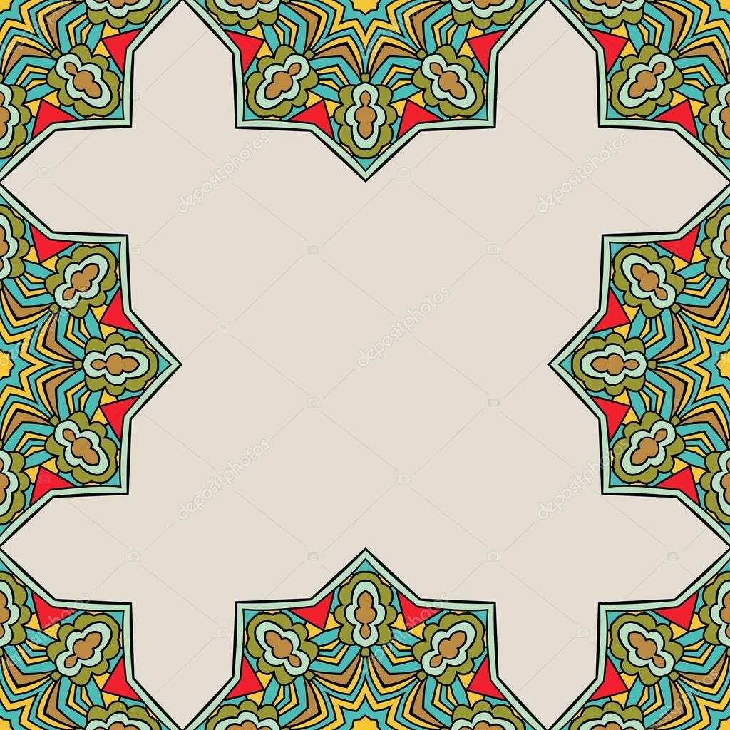 Arabic Style Border — Stock Vector © KsanasK #59881959