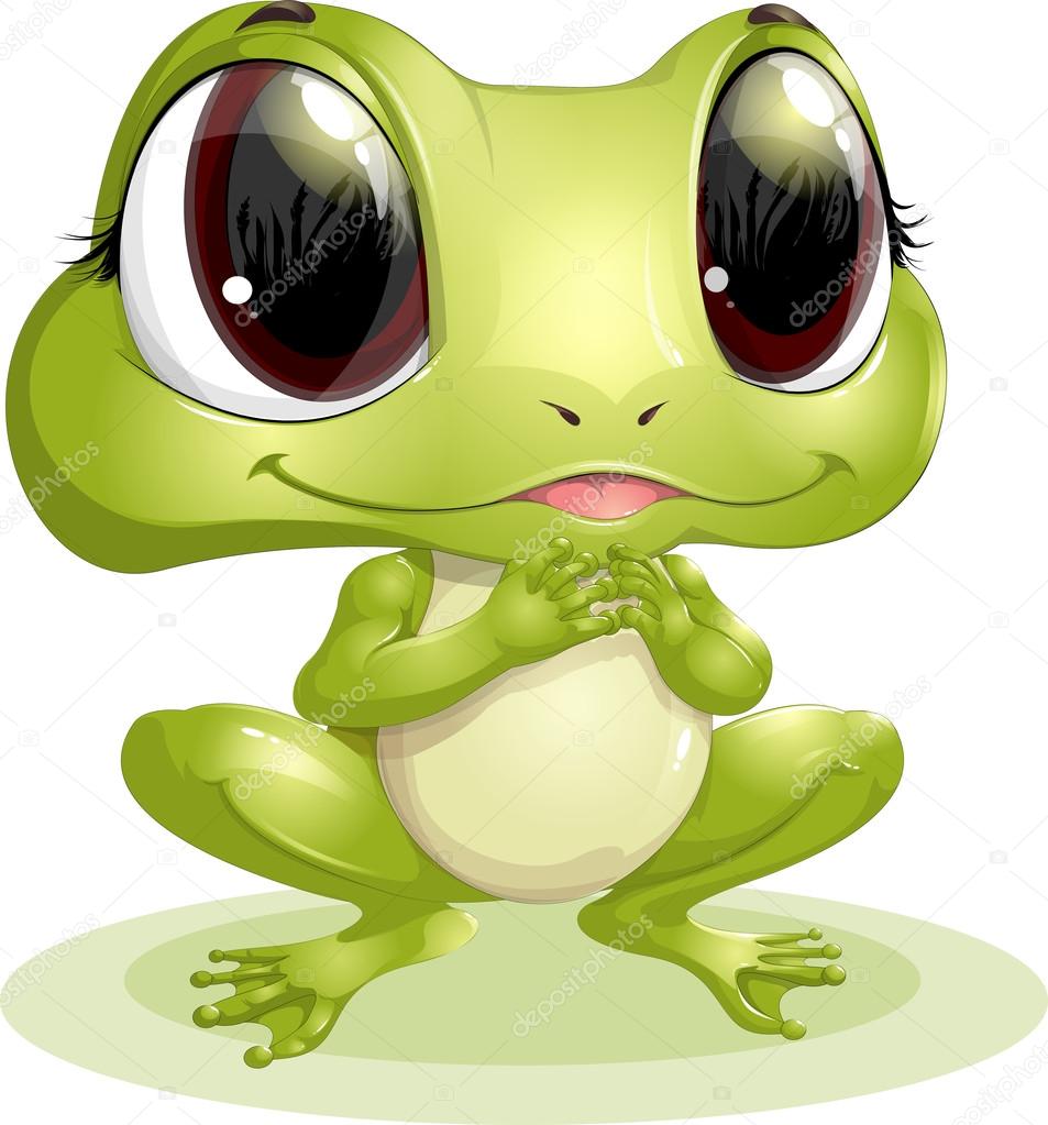 Hermosa rana con grandes ojos Vector de stock por ©andryuha19811 110759574