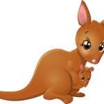 Mother kangaroo with her baby Stock Vector Image by ©irwanjos2 #88030292