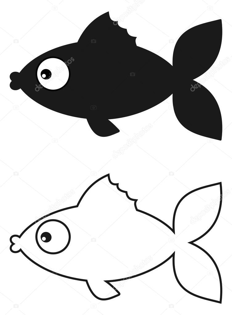 Fish black shadow — Stock Vector © hurgem #65231193