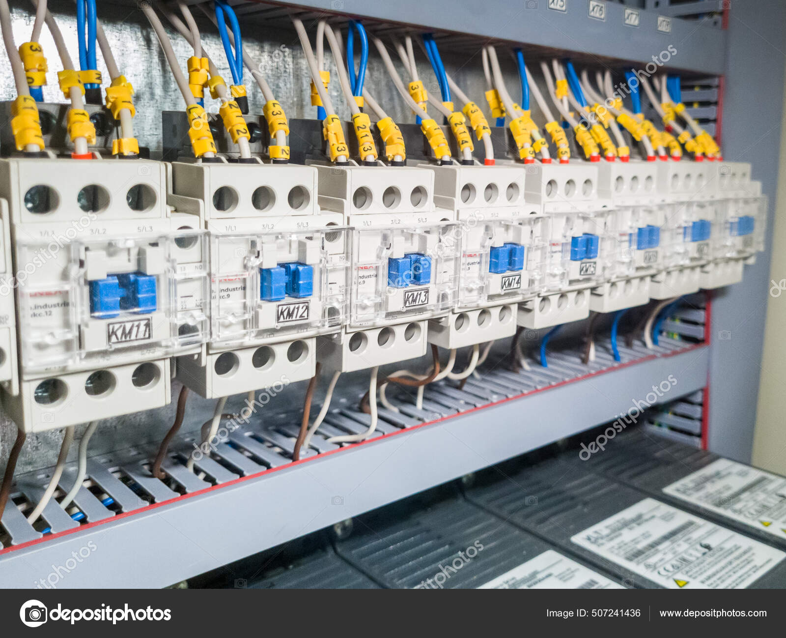 Group Magnet Starters Row Electrical Cabinet Automation Control ... Group Magnet Starters Row Electrical Cabinet Automation Control ...