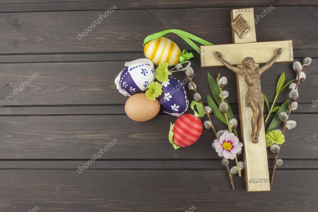 Eggs Christian Easter symbol. Preparation for Easter celebrations ...