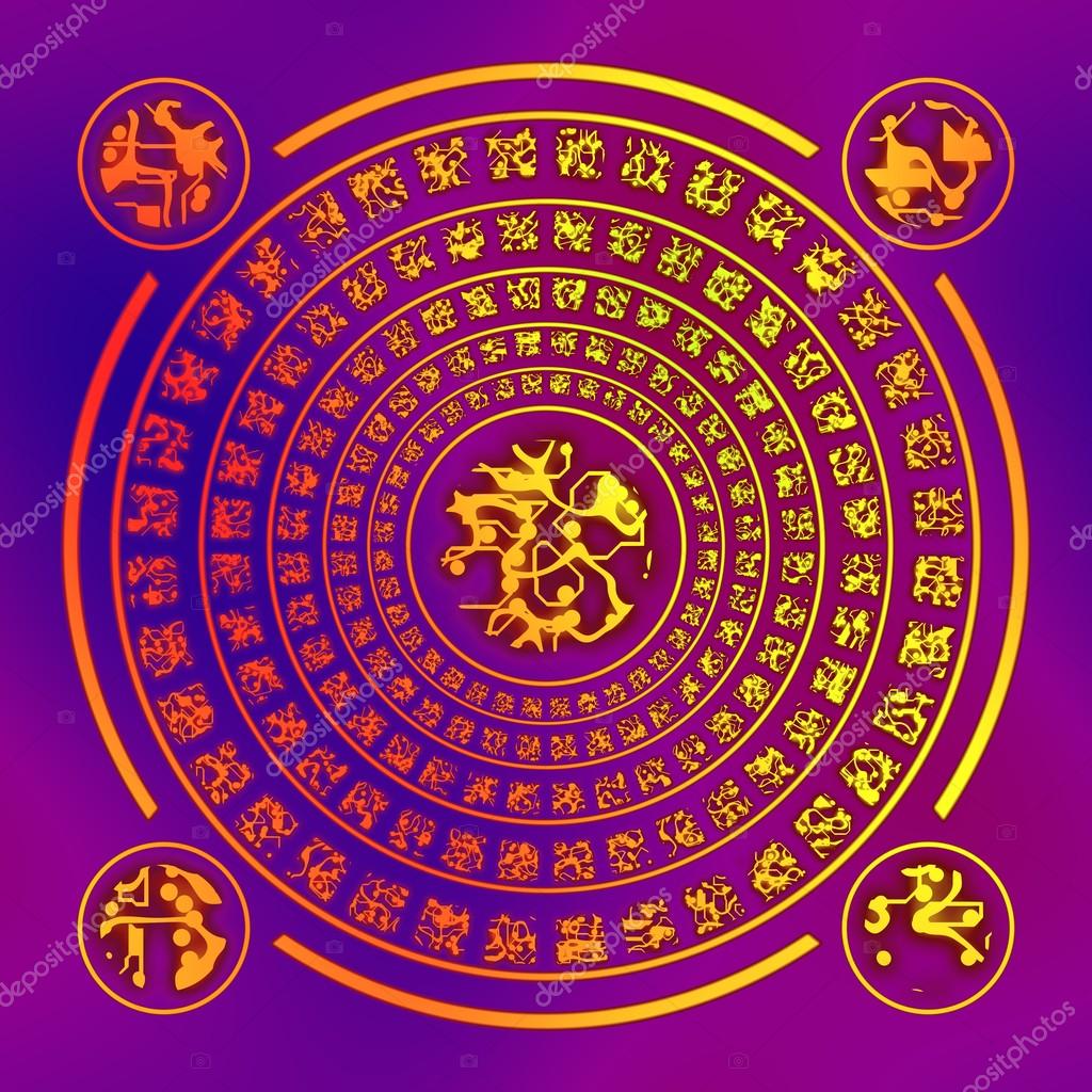 Secret font aliens. Mysterious symbols on a plate. Runes generated ...