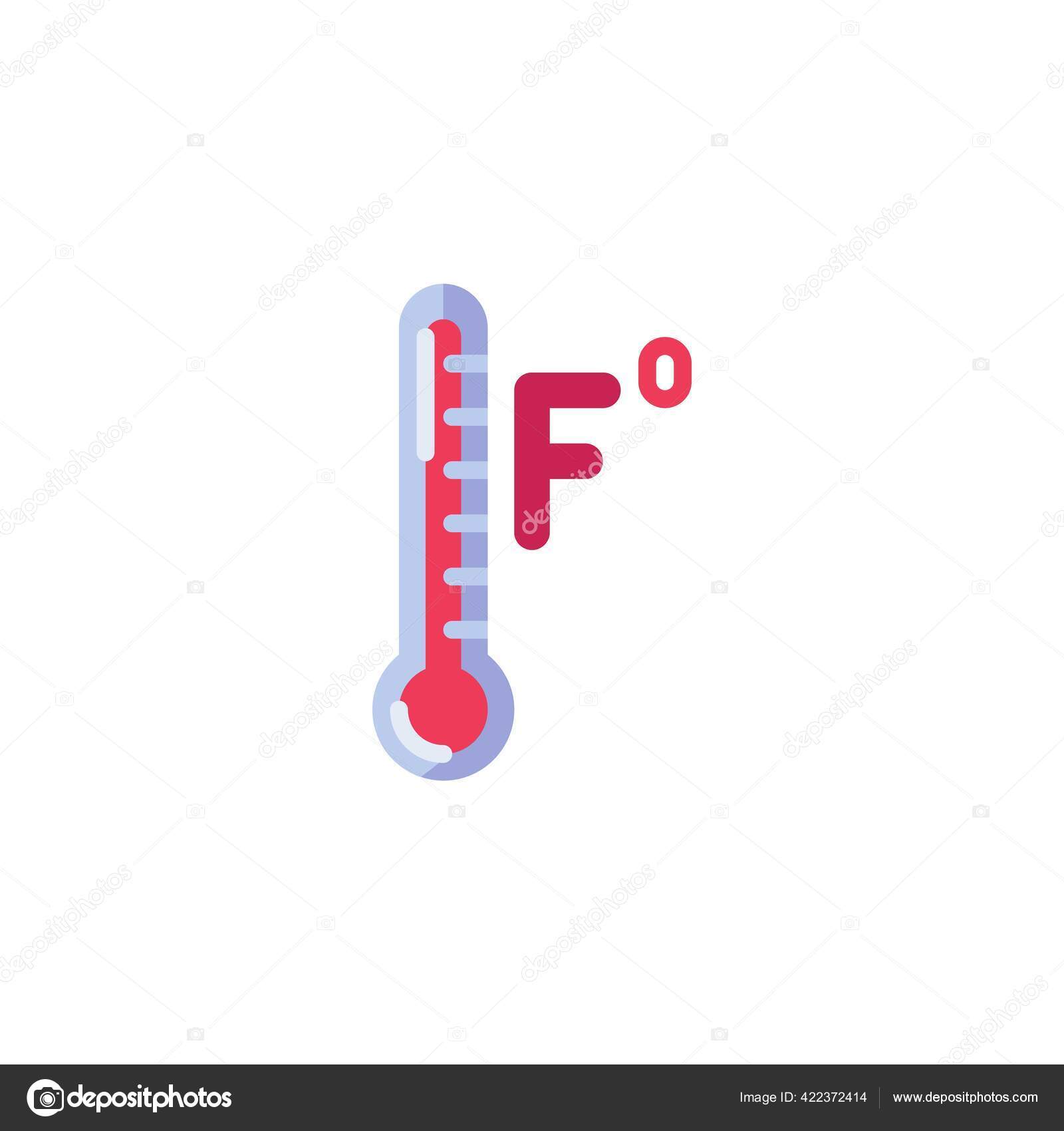Fahrenheit thermometer flat icon Stock Vector by ©avicons 422372414
