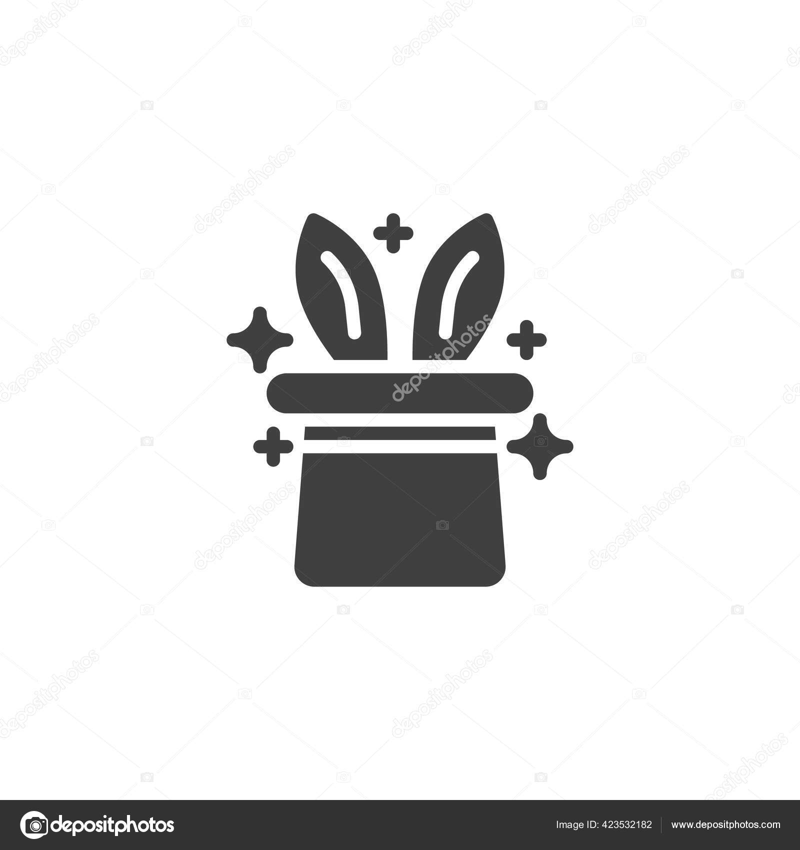 Rabbit in magic hat vector icon Stock Vector Image by ©avicons #423532182