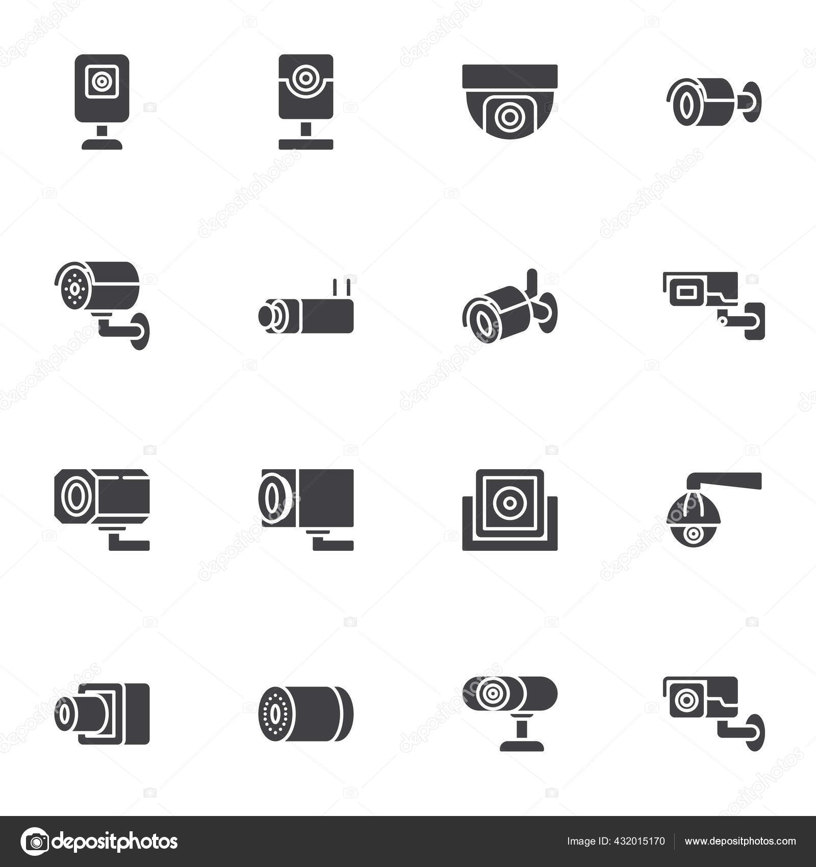CCtv camera vector icons set Stock Vector by ©avicons 432015170