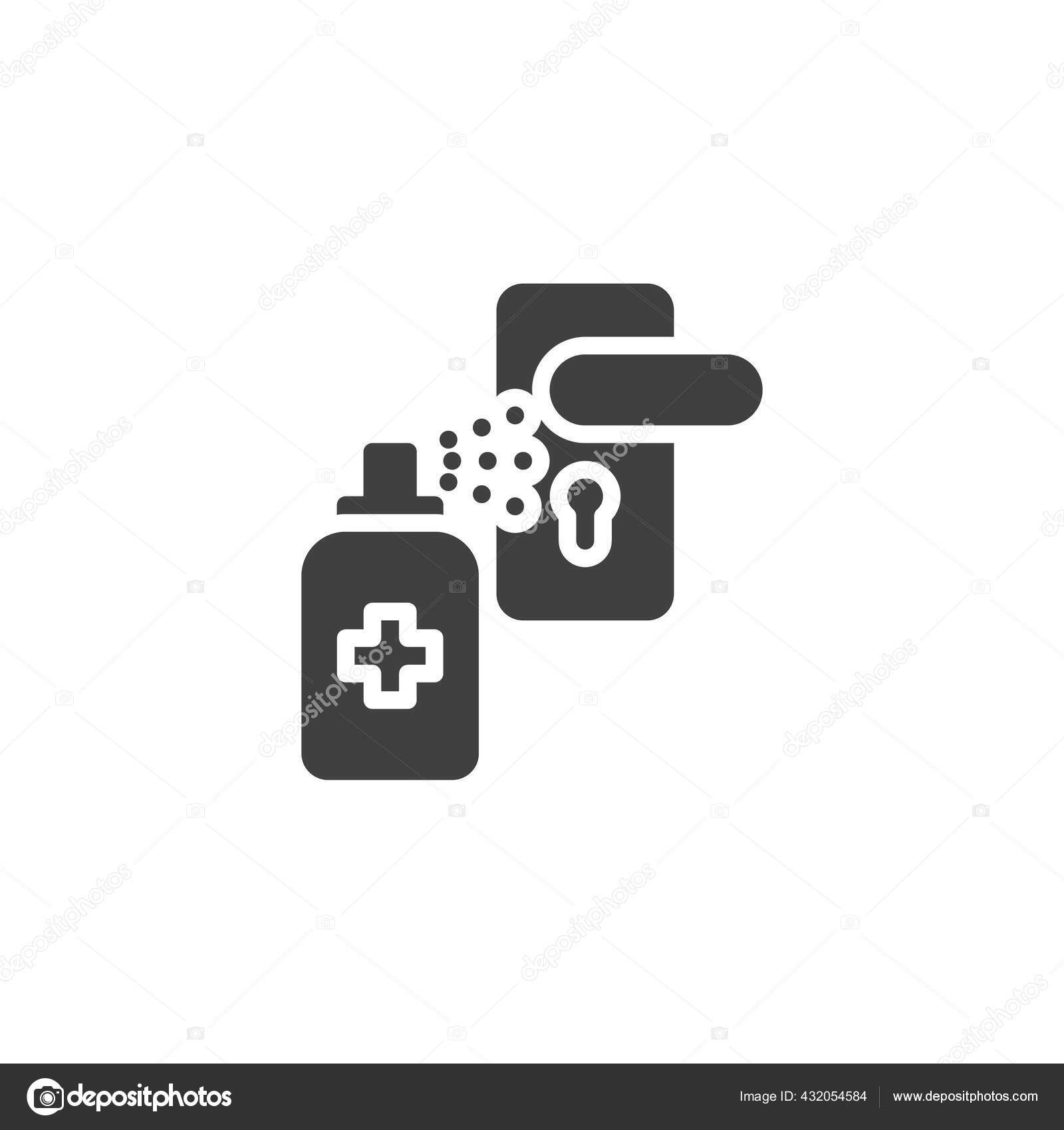 Door handle disinfection vector icon Stock Vector by ©avicons 432054584