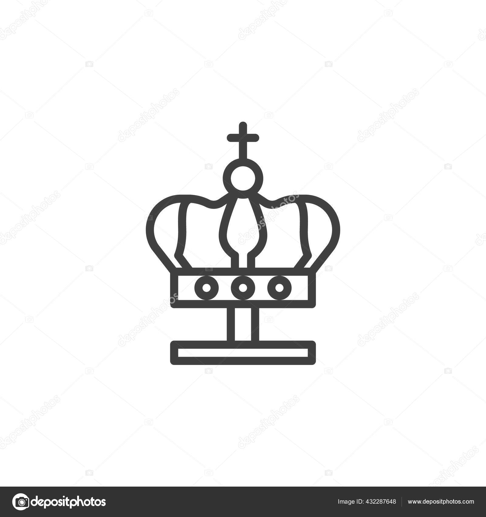 Royal crown line icon Stock Vector by ©avicons 432287648