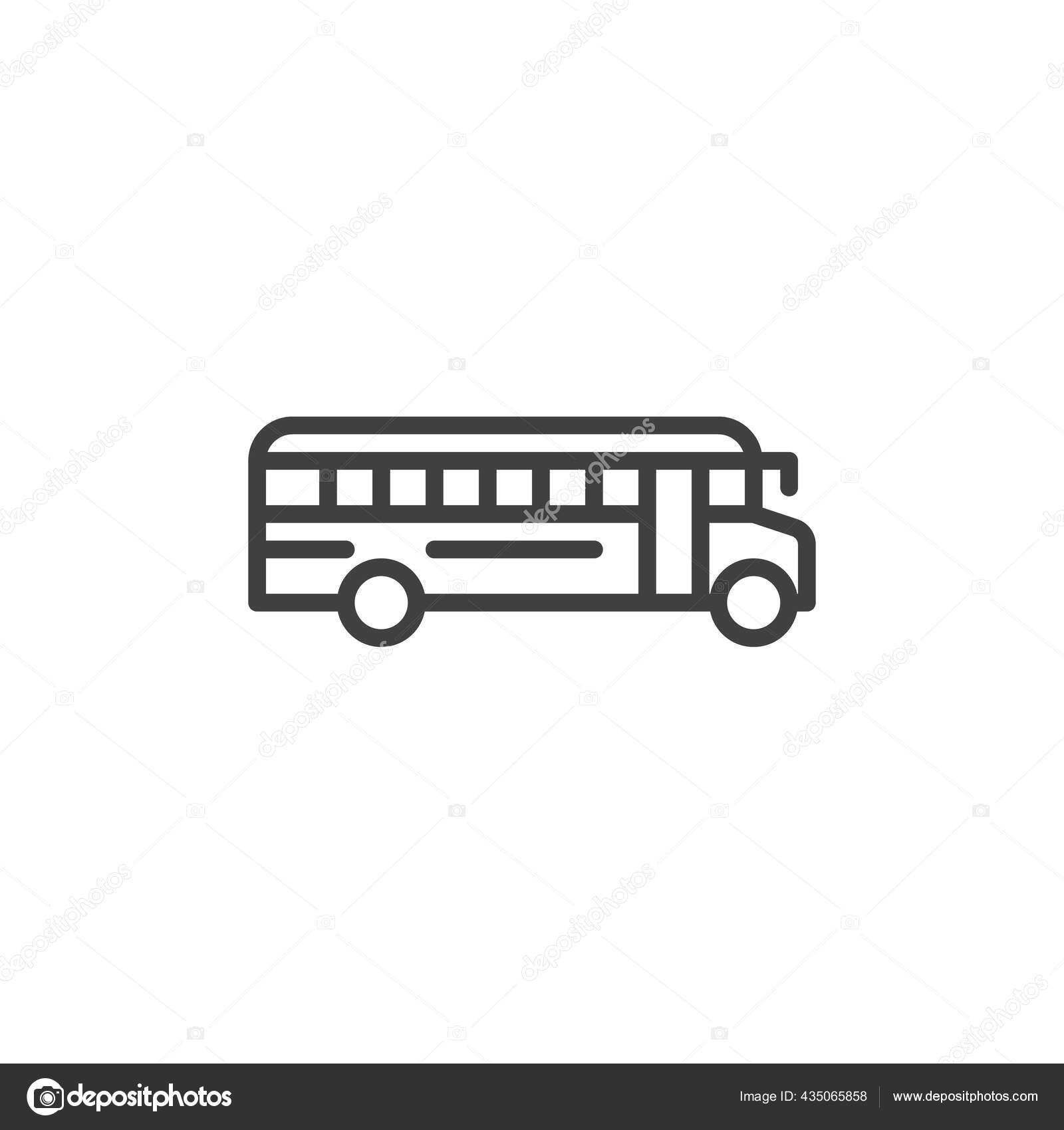 School bus line icon Stock Vector by ©avicons 435065858