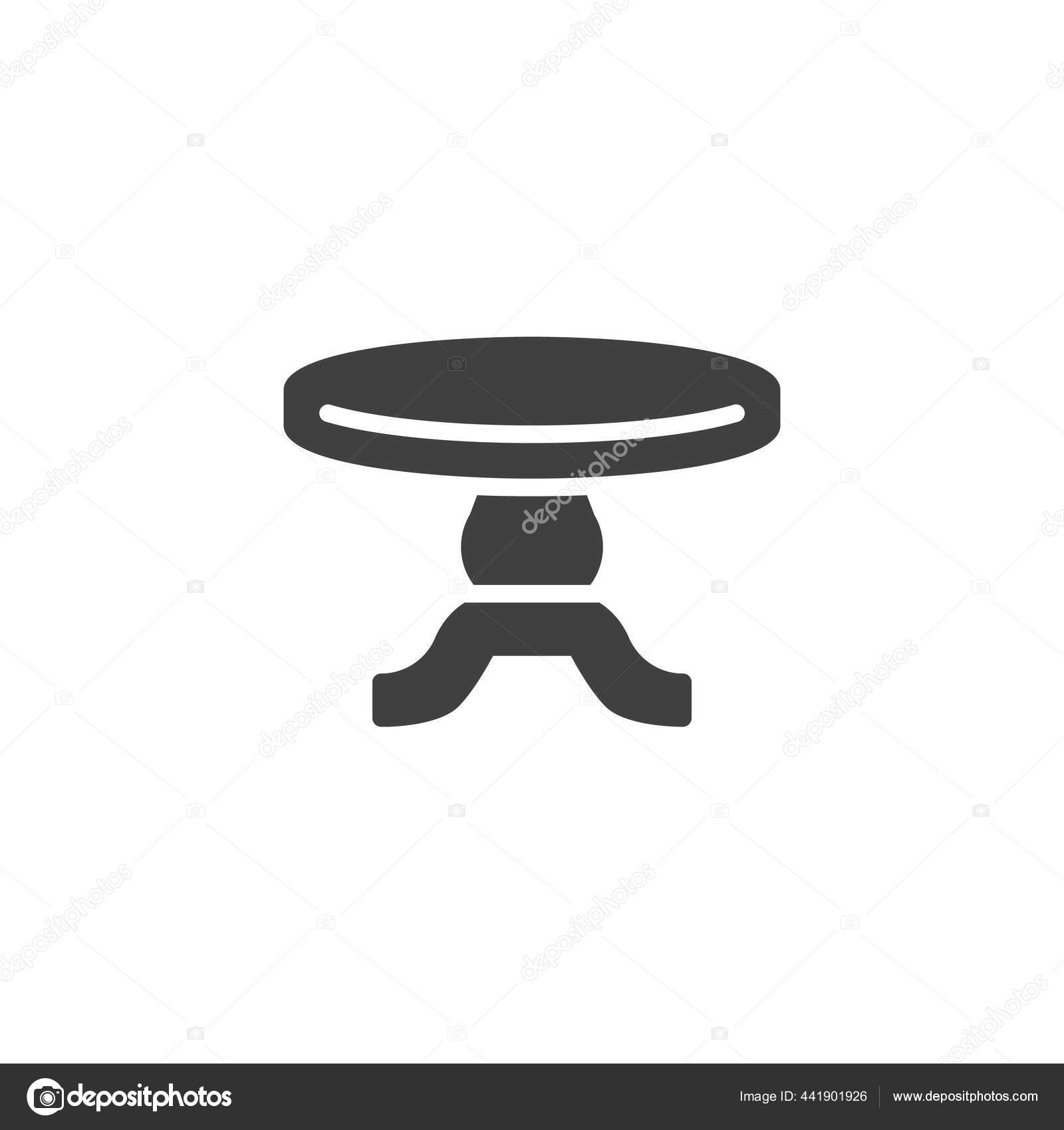 Round table vector icon Stock Vector by ©avicons 441901926