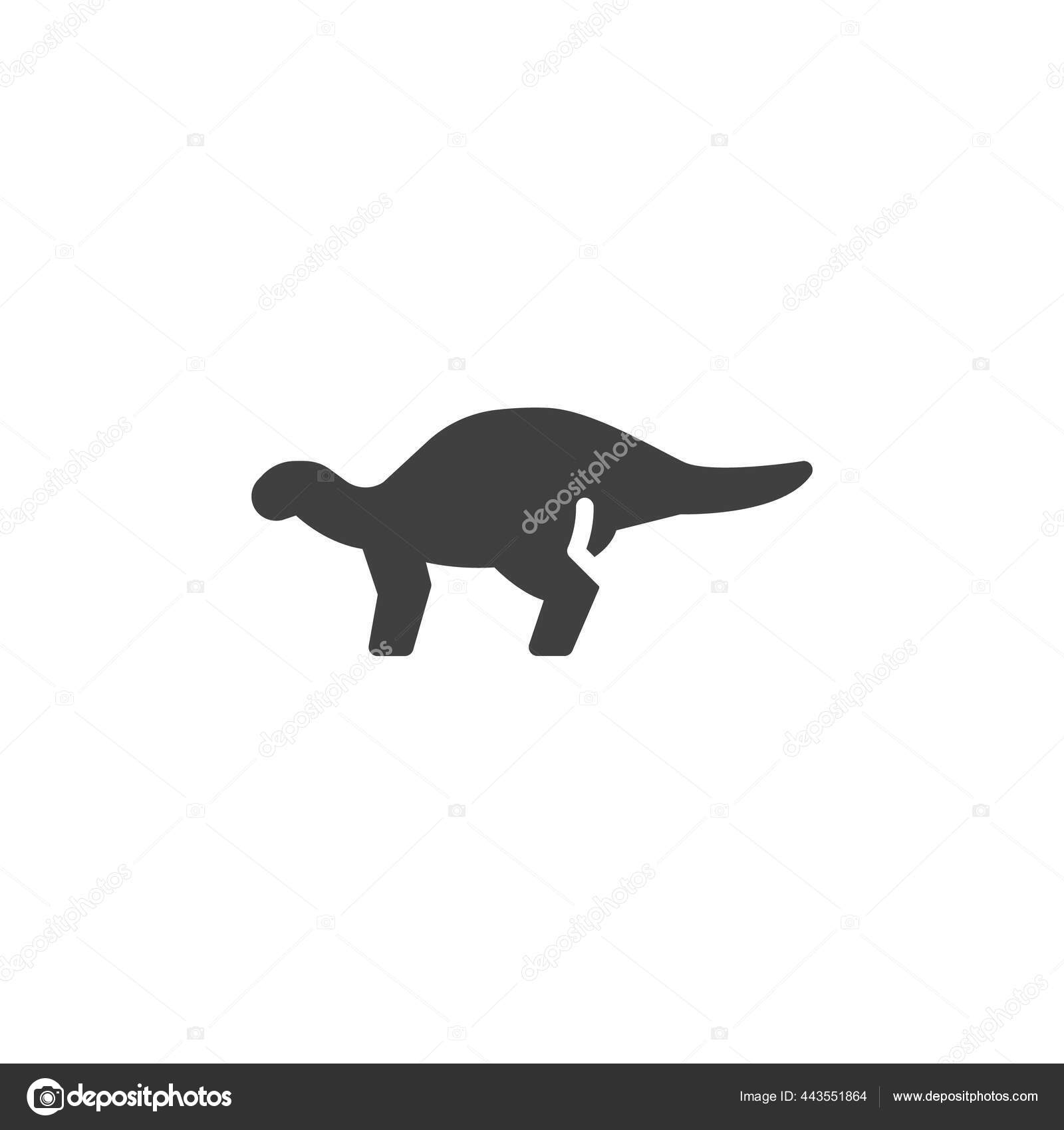 Iguanodon dinosaur vector icon Stock Vector by ©avicons 443551864