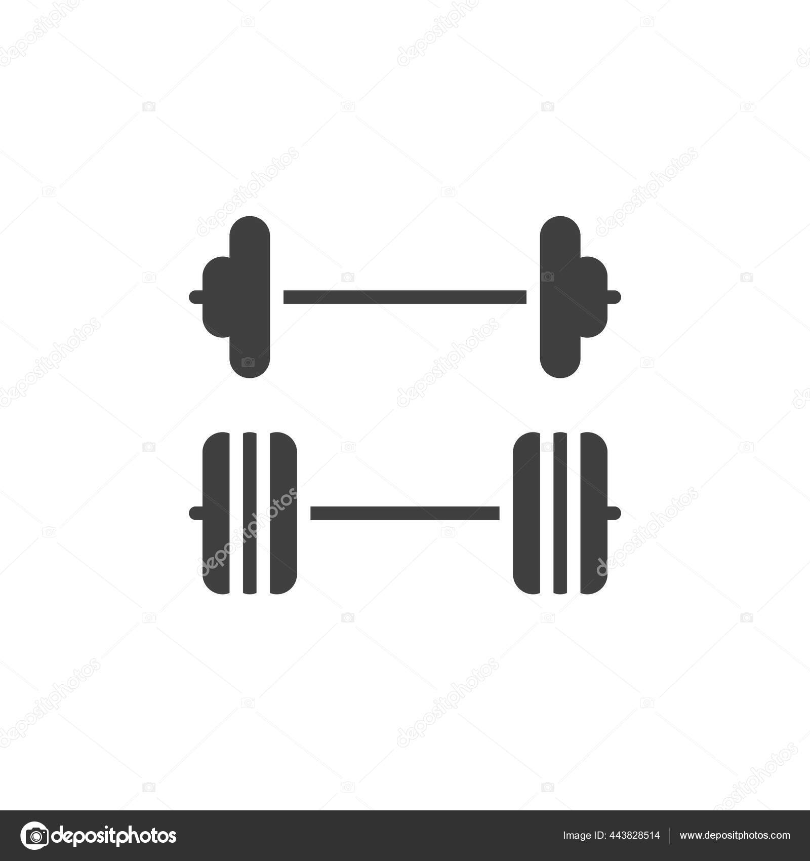 Gym barbell vector icon Stock Vector by ©avicons 443828514