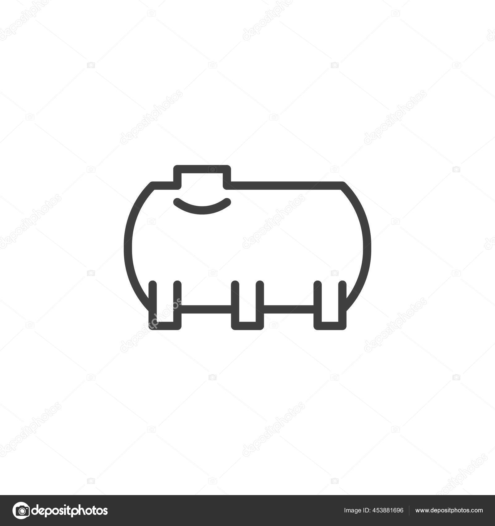 Water tank line icon Stock Vector by ©avicons 453881696