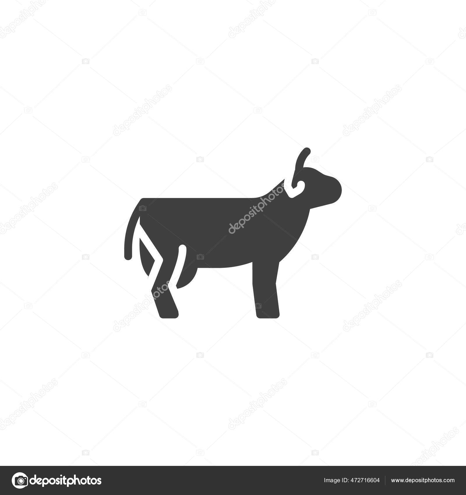 Dairy cow vector icon Stock Vector by ©avicons #472716604