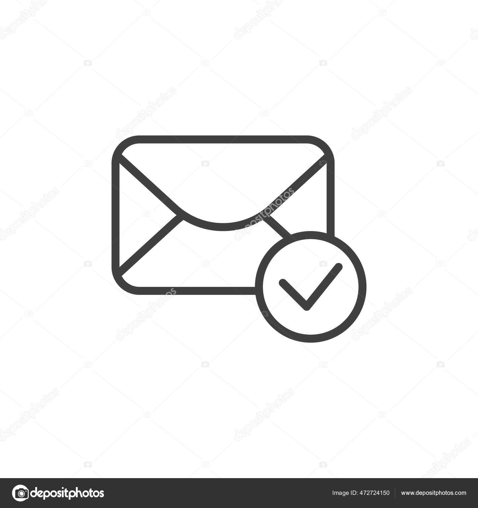 Received email message line icon Stock Vector Image by ©avicons #472724150