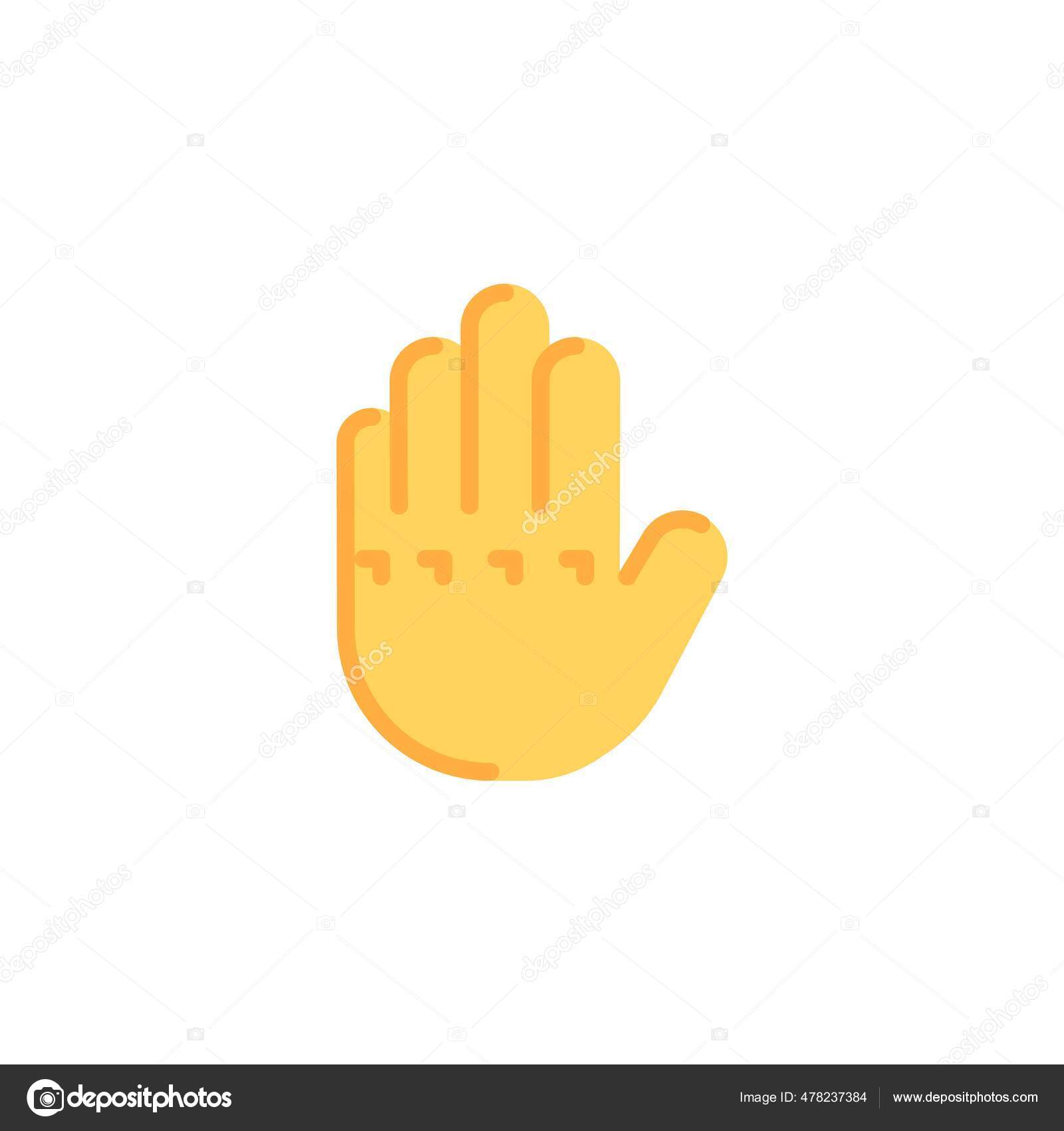 Raised hand gesture flat icon Stock Vector by ©avicons 478237384