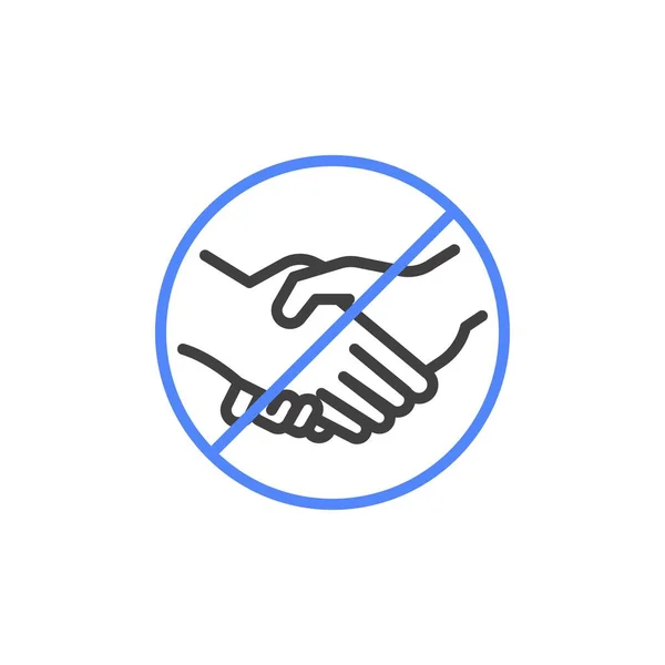 Handshake Vector Icon Handshake Ban Filled Flat Sign Mobile Concept ...