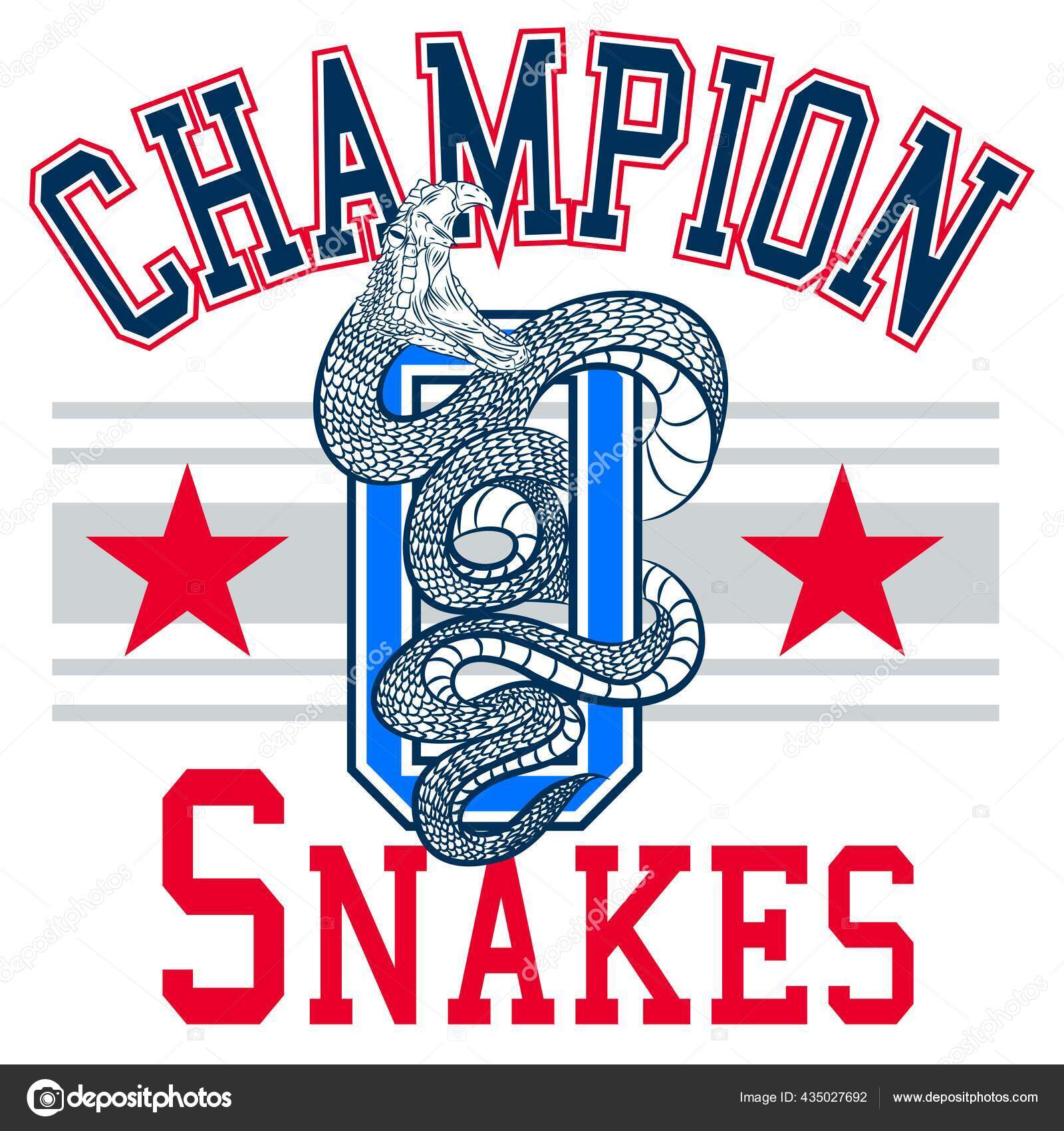 Illustration Vector College Patch Design Snakes Style Tattoo Background ...