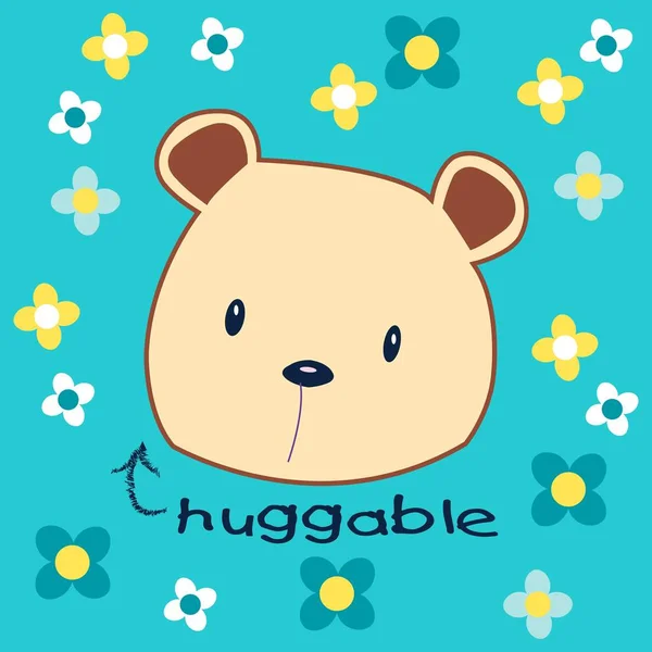 Illustration Vector Cute Teddy Bear Text Fashion Design Other Products ...
