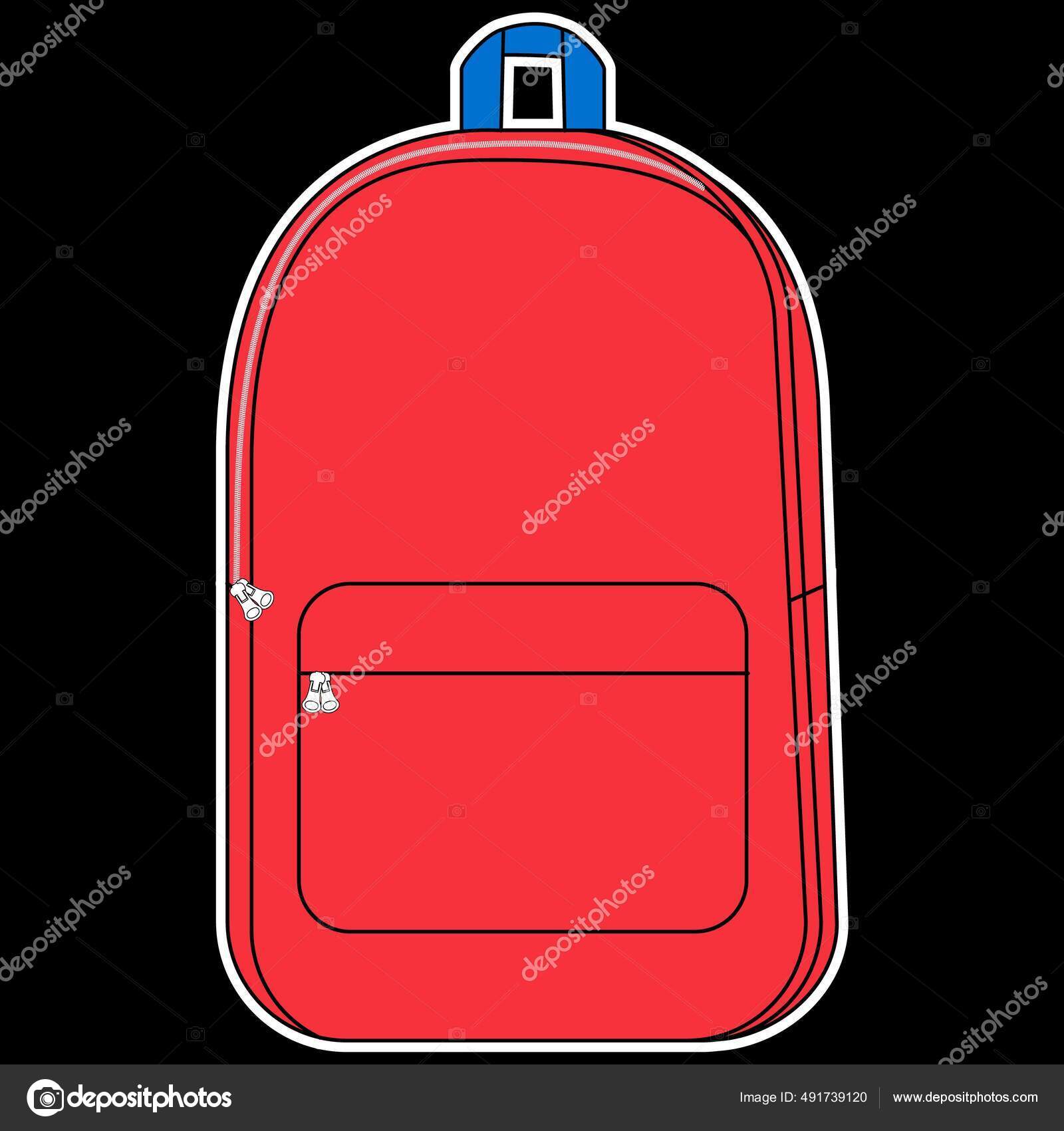 Red Backpack Black Background Stock Vector Image by ©Kamui7mx #491739120