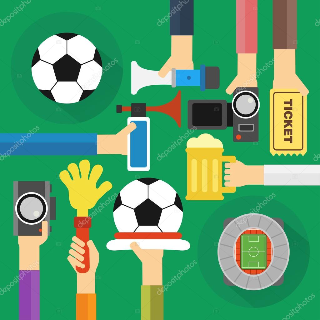 Concept soccer fan flat design Stock Vector Image by ©dicrafstman ...