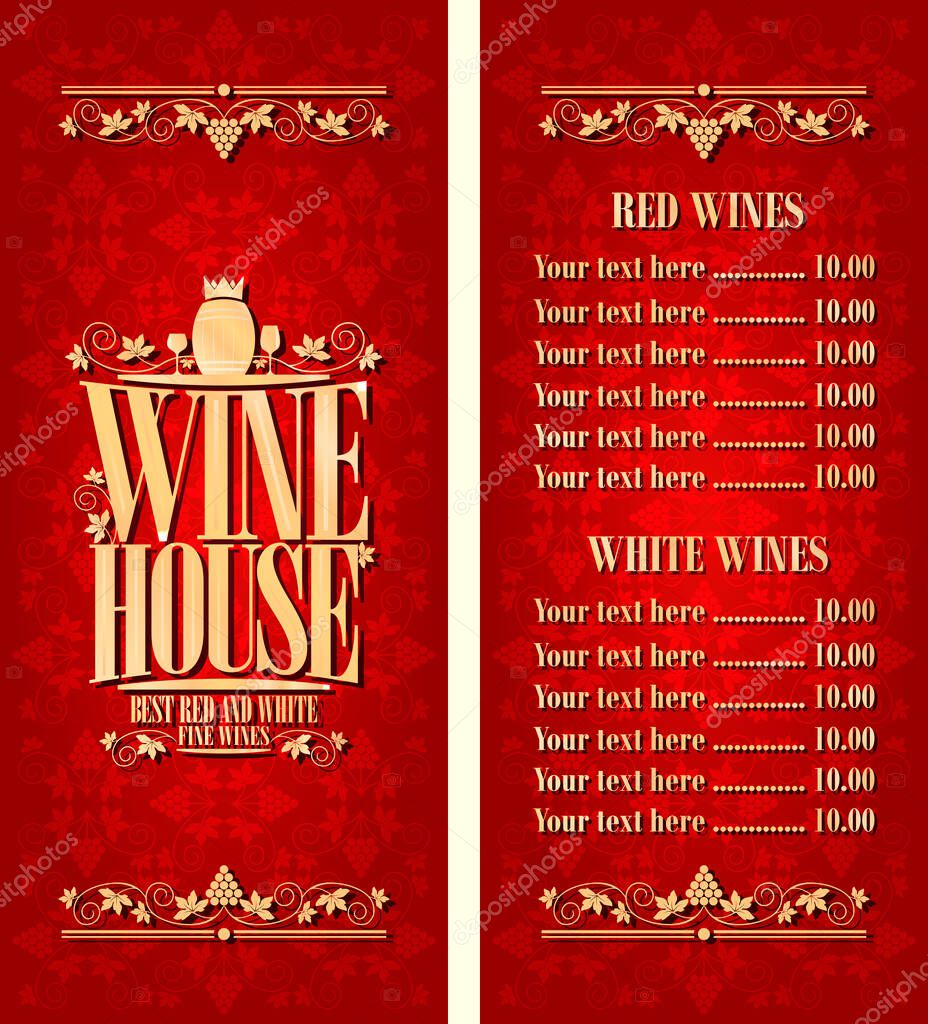 Mejores vinos finos tintos y blancos. Vino tinto de la vendimia menú ...